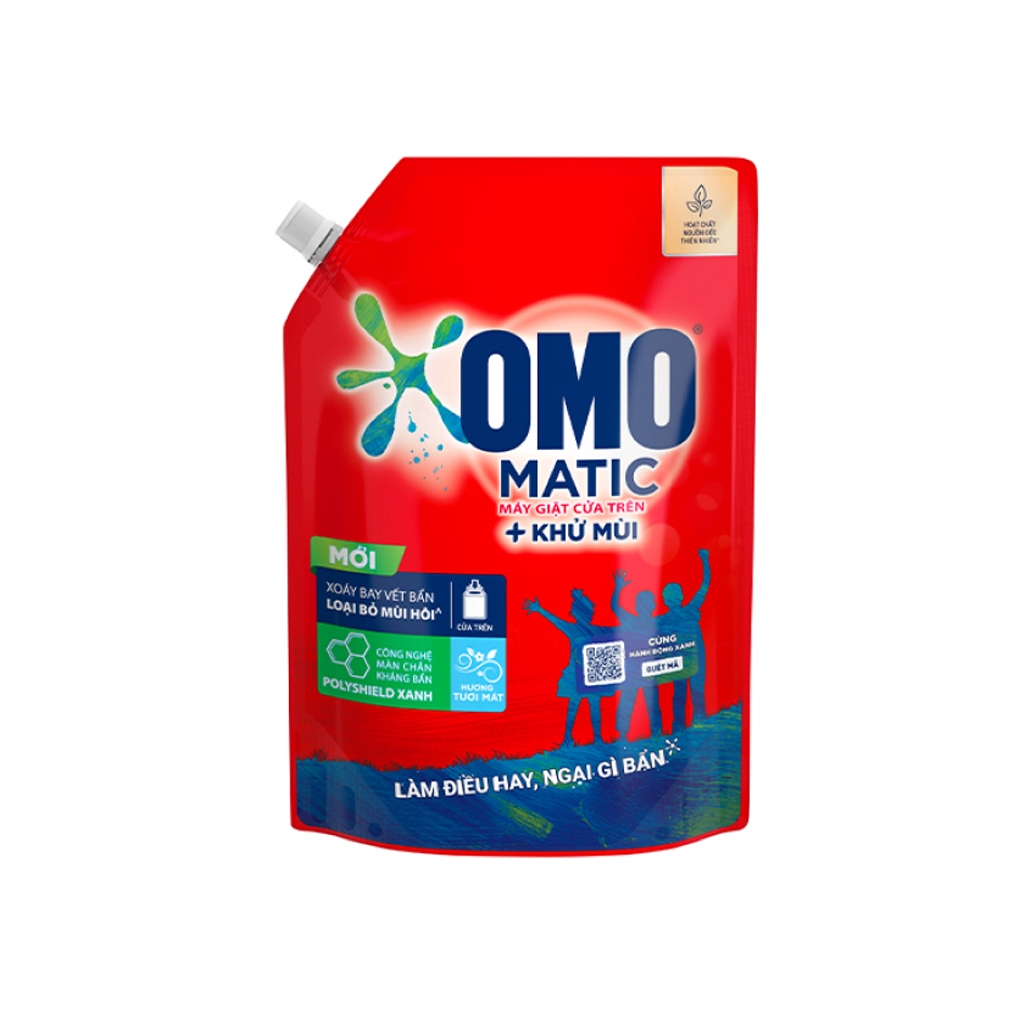 Nước giặt OMO Matic cửa trên giúp quần áo sạch bẩn khử mùi toàn diện ...