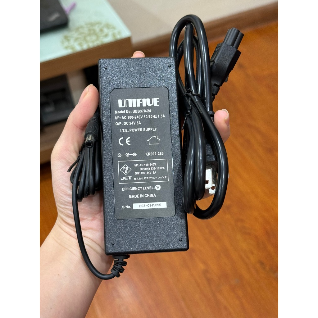 DC 24v 3a adapter nguồn UNIFIVE chính hãng model no : UEB370-24 ...