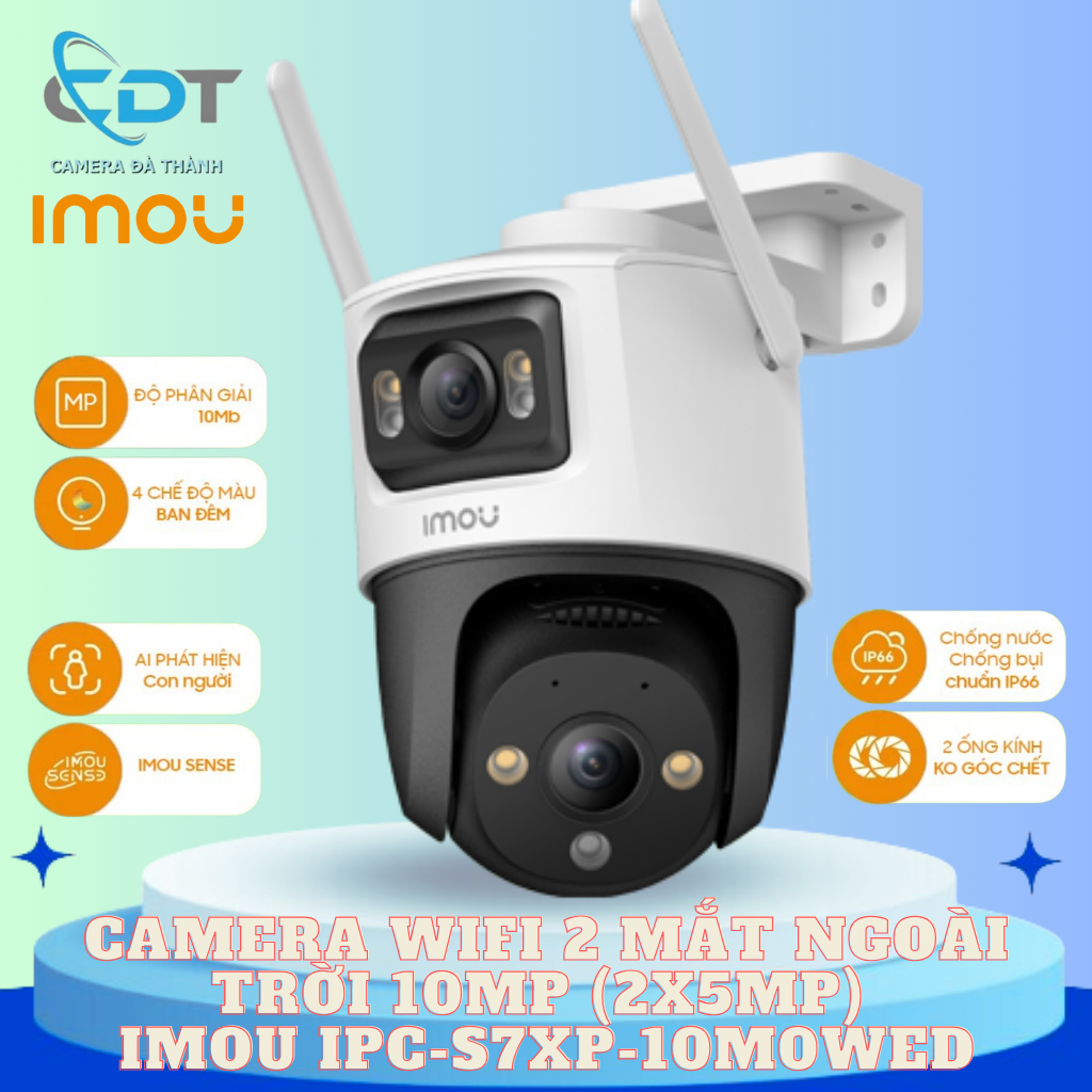 Camera Wifi iMOU Cruiser Dual 10MP IPC-S7XP-10M0WED và 6MP IPC-S7XP ...