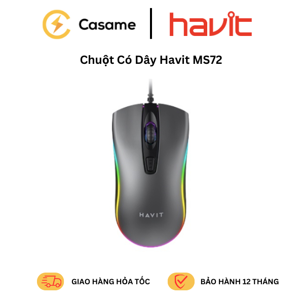 Chuột Có Dây Havit MS72 Độ Nhạy Lên Đến 1200 DPI , Có Đèn RGB | Shopee ...