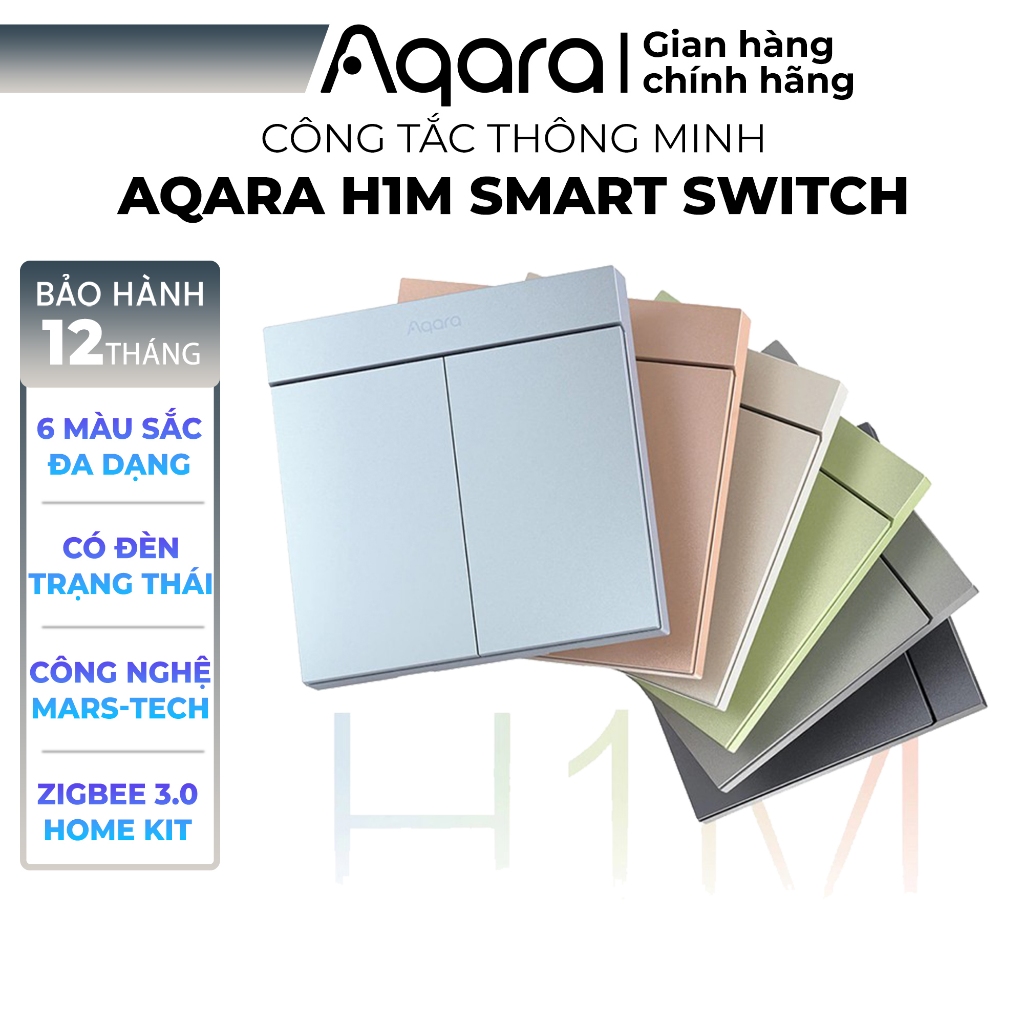 Công tắc Aqara H1M - 6 phiên bản màu sắc, Lực nhấn nhẹ hơn, Khung thép ...