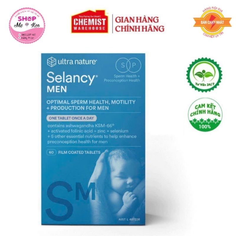Selancy Men Ultra Nature vitamin tăng khả năng thụ thai cho nam giới 60 ...