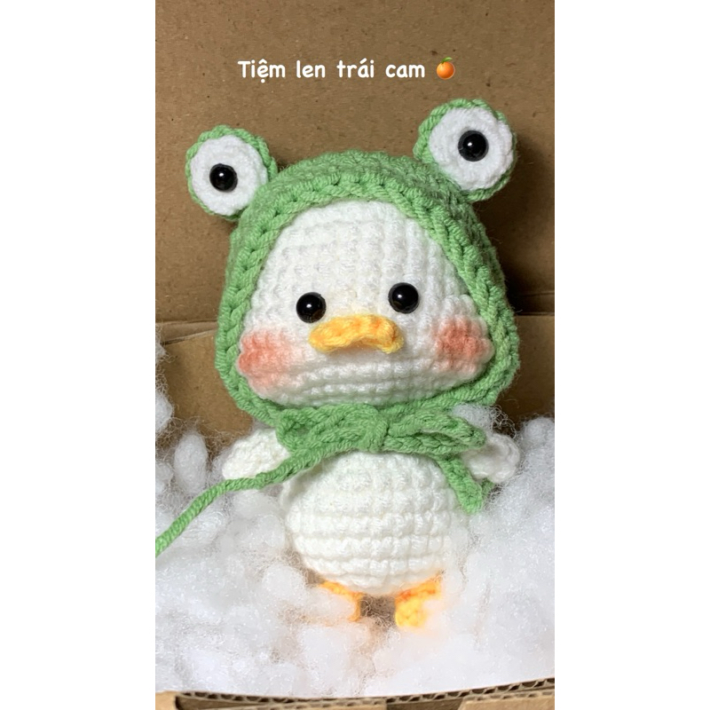 vịt đội mũ ếch len | Shopee Việt Nam