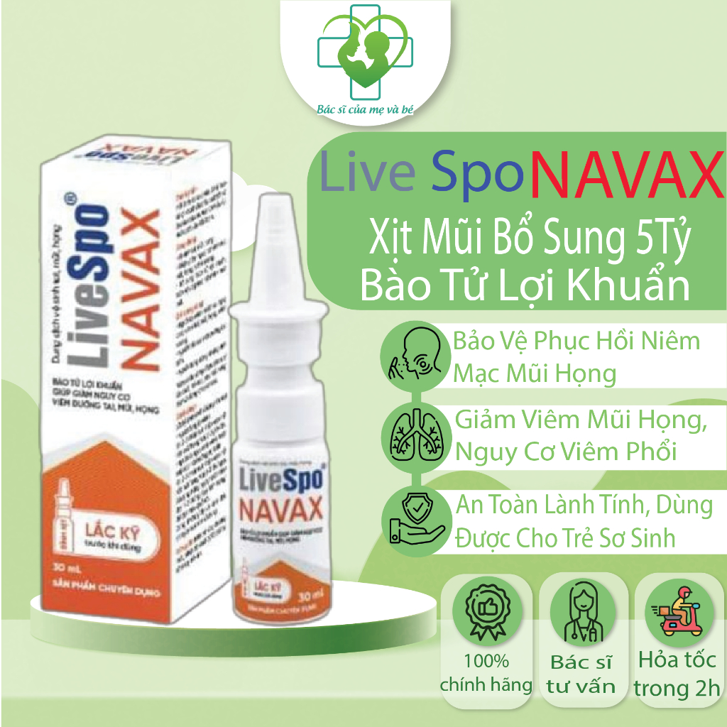[Chính HÃng] Dung dịch vệ sinh tai mũi họng LiveSpo Navax hộp 30ml ...
