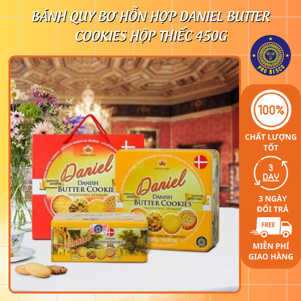 BÁNH QUY BƠ HỖN HỢP DANIEL BUTTER COOKIES HỘP THIẾC 450G | Shopee Việt Nam
