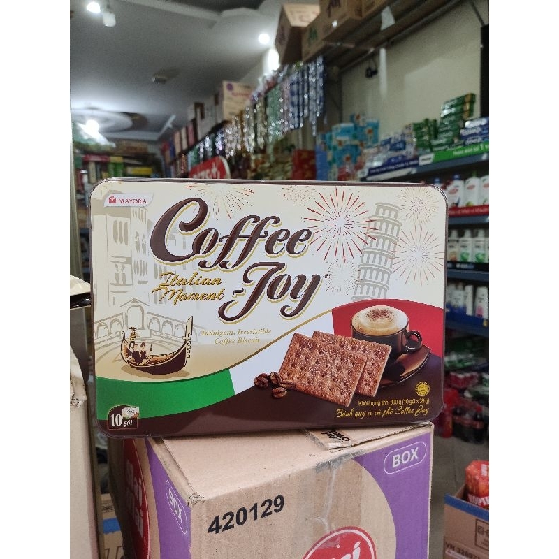 Bánh Quy Coffee Joy Vị Cà Phê/ Phô Mai Hộp Thiếc 390g | Shopee Việt Nam
