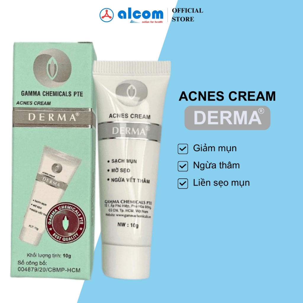 Kem Mụn Gamma Chemicals Derma Acnes Cream Tube 10g | Shopee Việt Nam