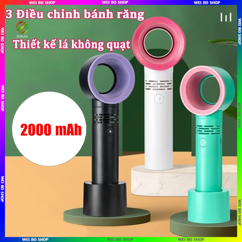 Quạt Không Cánh Mini Cầm Tay Sáng Tạo Có Thể Sạc Lại Quạt không cánh ...