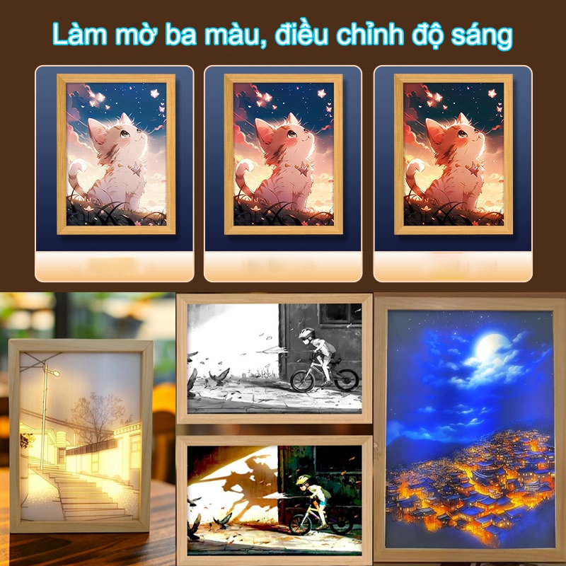 Tranh đèn led 3D/tranh đèn led decor/tranh đèn phòng ngủ/đèn ngủ/trang ...