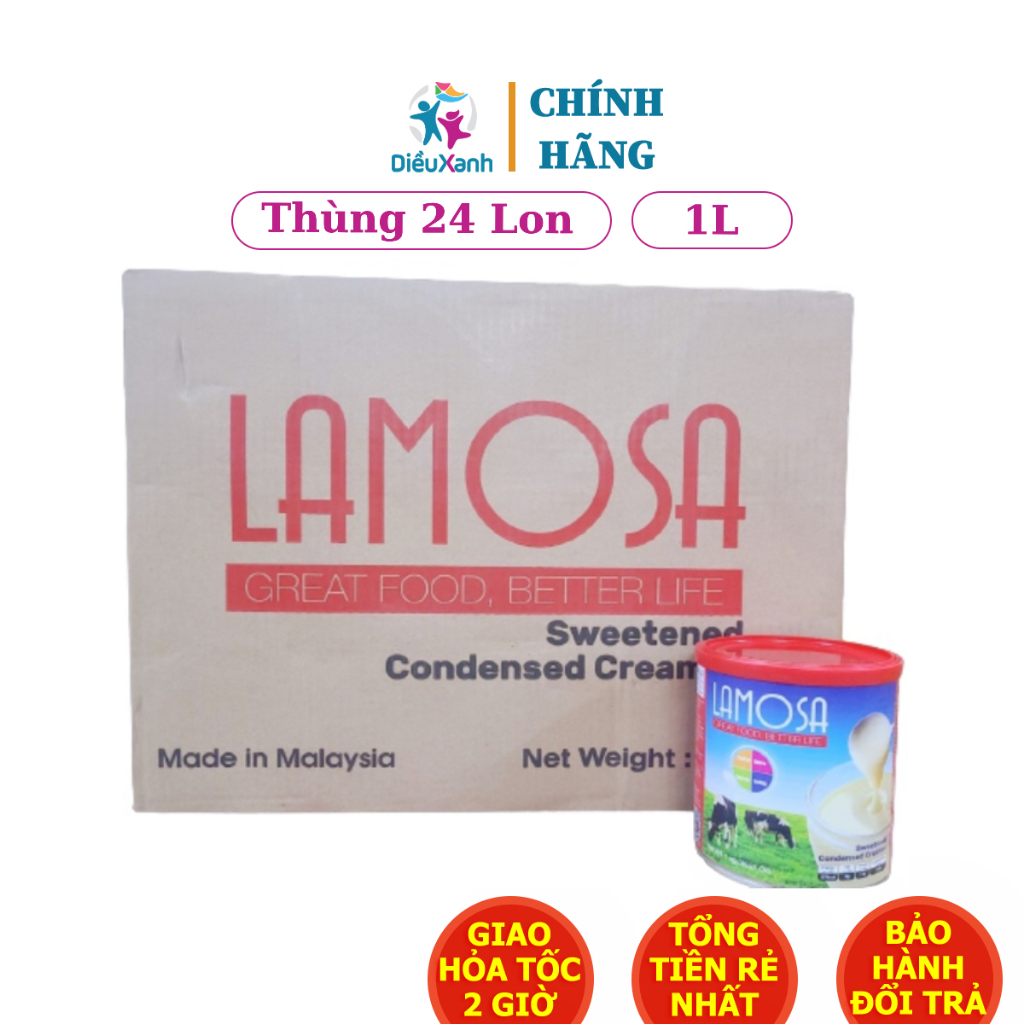 [ Thùng 24 Hộp] Sữa Đặc Có Đường LAMOSA 1KG - Nhập Khẩu Malaysia | Shopee Việt Nam