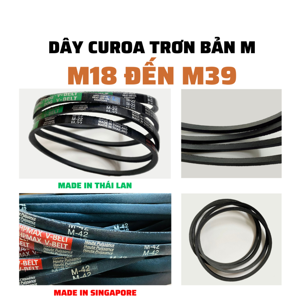 Dây curoa trơn bản M18 M19 M20 M21 M22 M23 M24 M25 M26 M27 M28 M29 M30 M31 M32 M33 M34 M35 M36 ...