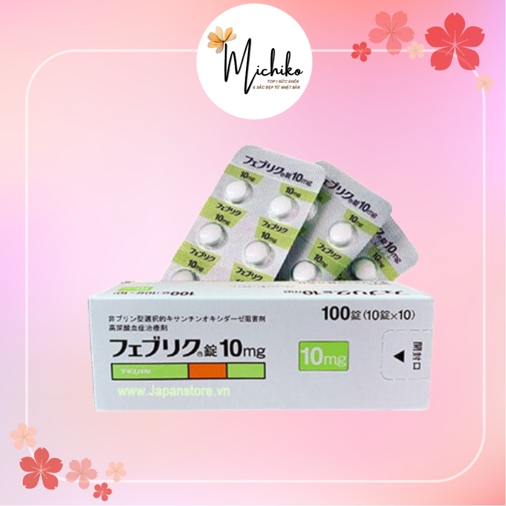 Viên Uống Hỗ Trợ Bệnh Gout Feburic Tablet 10mg Nhật Bản 100 Viên ...