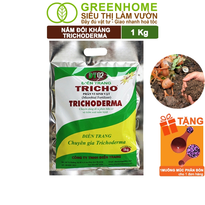 Combo Nấm Đối Kháng Trichoderma 1kg Và Mật Rỉ Đường Sfarm 1kg Greenhome Ủ Phân Bón Ủ Đậu Ủ