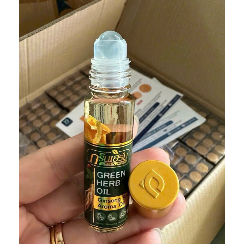 Dầu lăn nhân sâm thảo Dược Thái Lan 8ml - Ginseng Green Herb Oil ...
