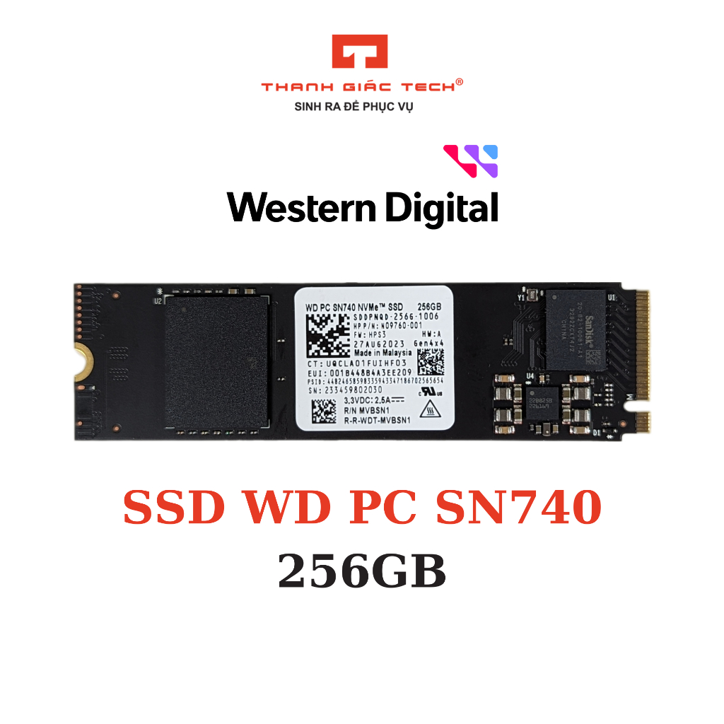 Ổ Cứng SSD Western Digital SN740 256GB / 512GB M2 2280 PCIe Gen 4.0 - Bảo Hành 3 Năm | Shopee ...