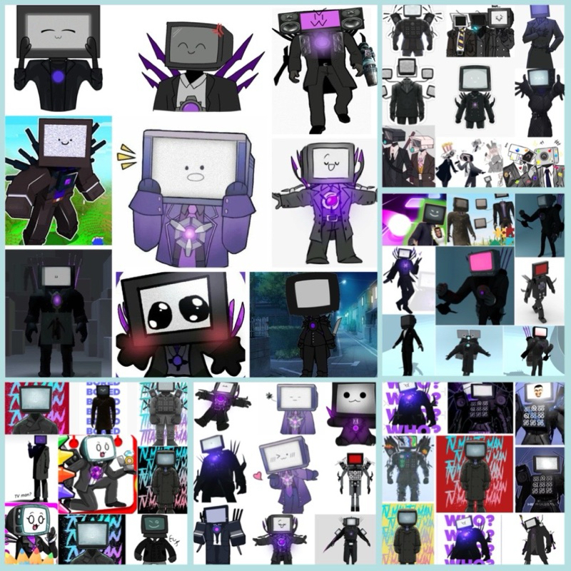 sticker titan tv man skibidi toilet 30-60 hình ép lụa khác nhau / hinh ...