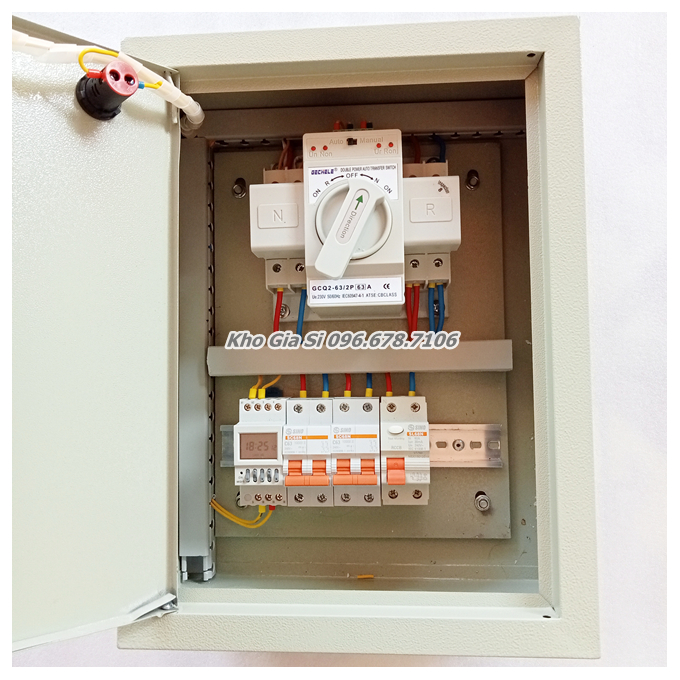 Tủ điện ATS - Cầu dao đảo 63A 220V - Át 2P 63A Sino- Time NKG5 Đảo 2 nguồn điện 7-30 ngày ...