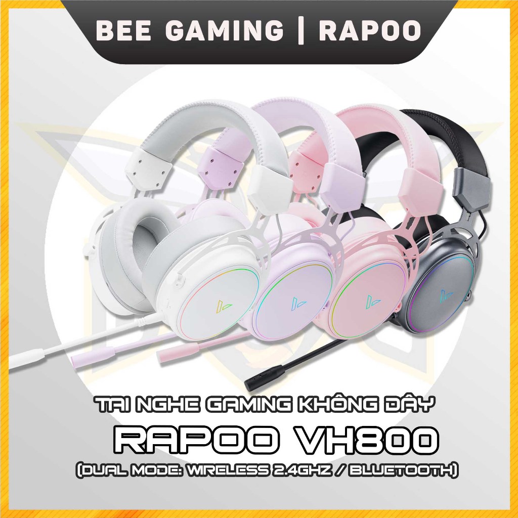 Tai nghe gaming không dây – Rapoo VH800 (Wireless 2.4Ghz / Bluetooth / Led RGB) | Shopee Việt Nam