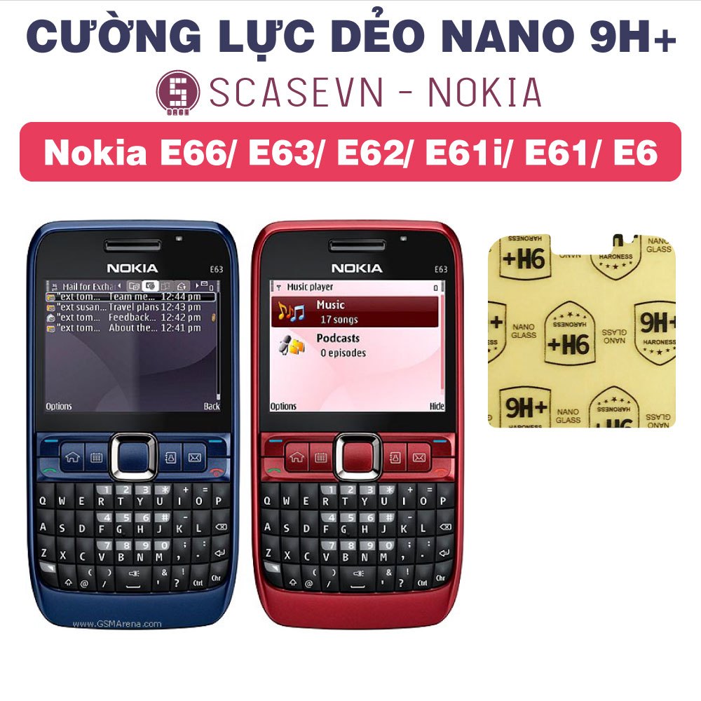 Cường Lực Dẻo Nano Trong Suốt Nokia E66/ E63/ E62/ E61i/ E61/ E6 | Shopee Việt Nam