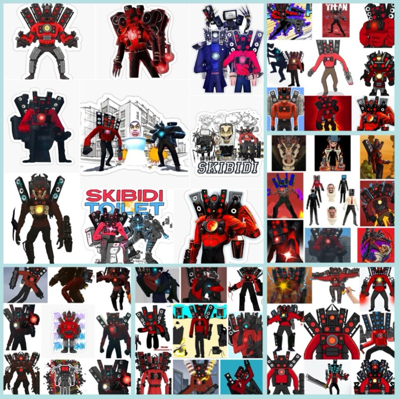 Sticker titan speakerman skibidi toilet 30-60 ảnh khác nhau / hình dán ...