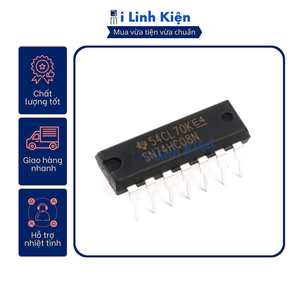 Ic chức năng 74HC08N DIP-14 chính hãng TI chất lượng | Shopee Việt Nam