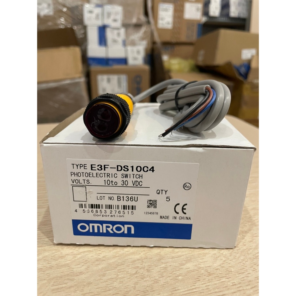 Cảm biến quang 3 dây NPN phi 18 E3F-DS30C4, E3F-DS60C4, E3F-DS10C4 ...