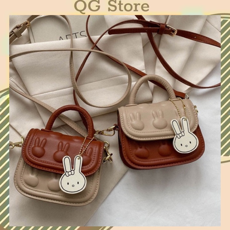 Túi Mini Túi Xách Nữ Đeo Chéo Hoạ Tiết Thỏ Dập Nổi Cute QG Store ...