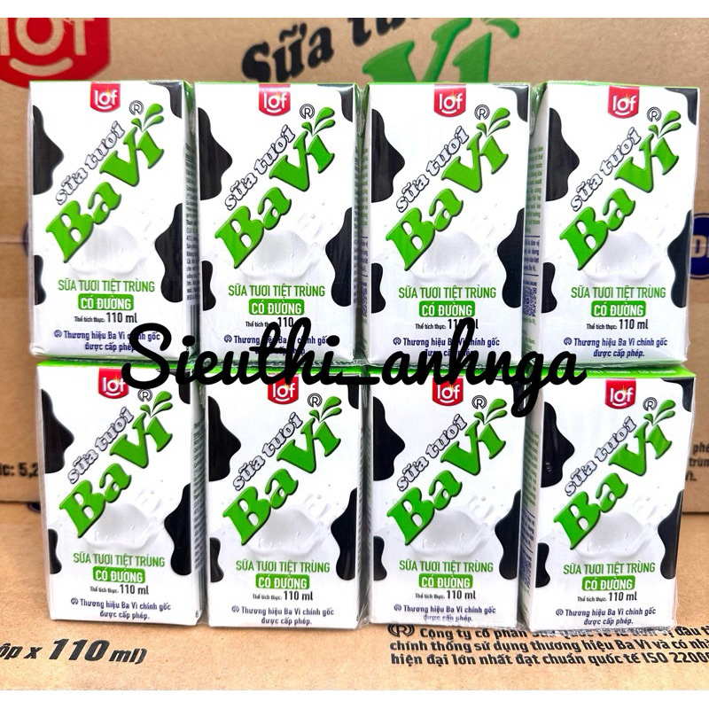 Lốc 4 Hộp Sữa Tươi Lof Ba Vì x 110ml | Shopee Việt Nam