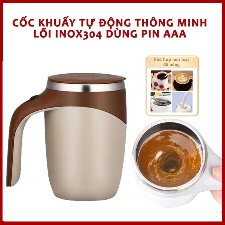 Cốc tự khuấy, cốc pha cà phê tự động khuấy dung tích 380ml. Bằng inox 304 | Shopee Việt Nam