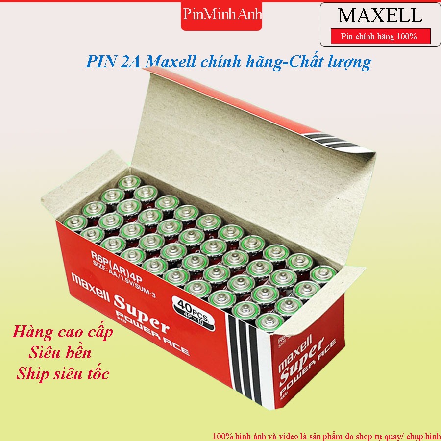 Pin Maxell AA Super Power Ace chính hãng Maxell . | Shopee Việt Nam