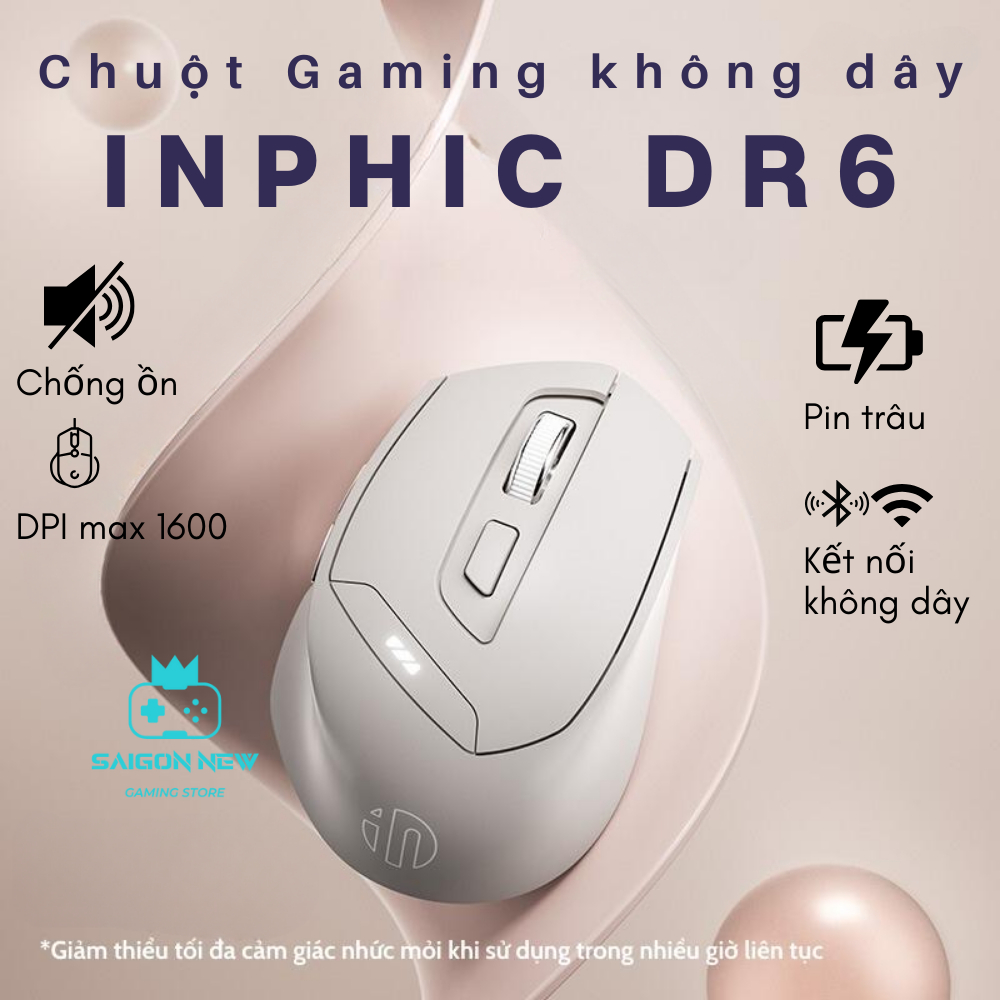 Chuột máy tính không dây INPHIC DR6 - Chuột không âm thanh - Hỗ trợ cho máy tính văn phòng và ...
