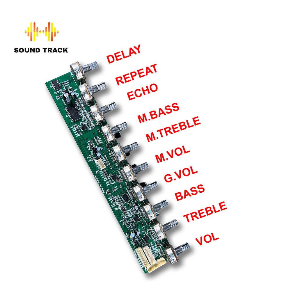 Mạch pre echo loa kéo 10 volume IC 65831 chỉnh âm bass âm treble ...