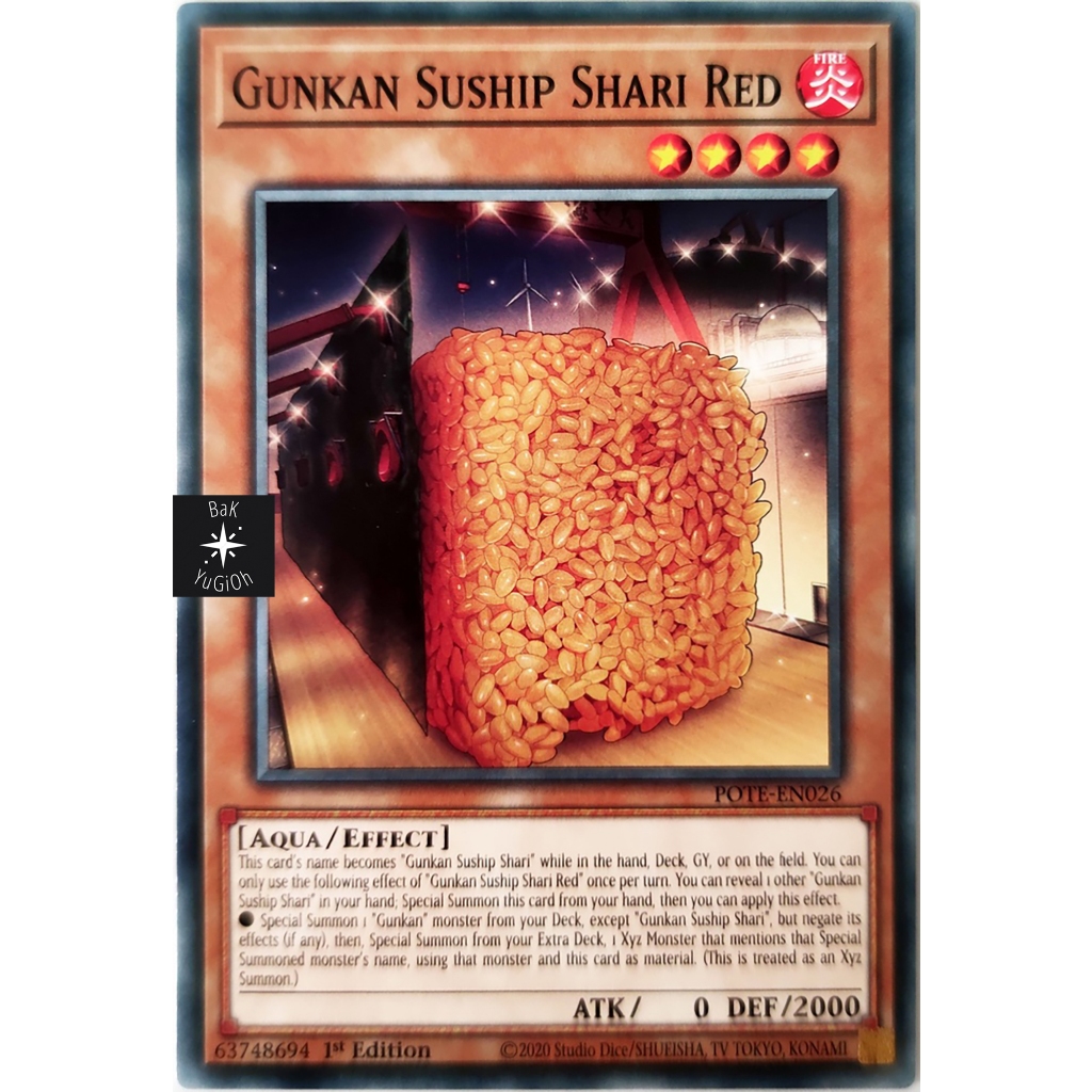 [BaK Yu-Gi-Oh!] [Thẻ Bài Chính Hãng] Gunkan Suship Shari Red |EN| Common | Shopee Việt Nam