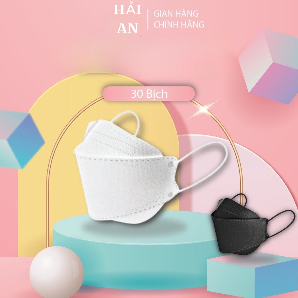 Thùng 300 cái khẩu trang 4D Kf94 HẢI AN Mask , uni mask, bông sen vàng ...