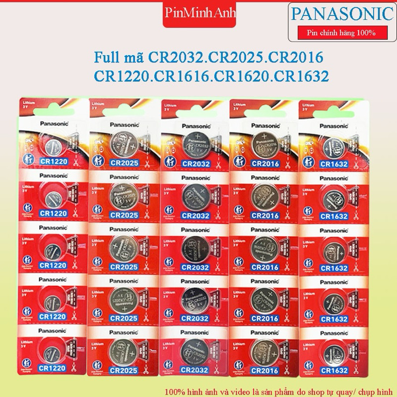 Pin CR2032/ CR2016 / CR2025/CR1220/ CR1620/CR1632 Panasonic 3V Lithium ...