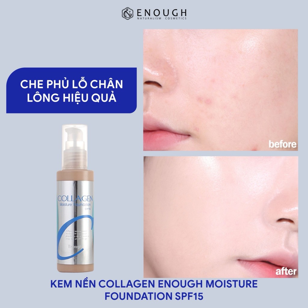 Kem nền Enough Collagen Moisture / ULTRA X10 Cover up Foundation Hàn ...