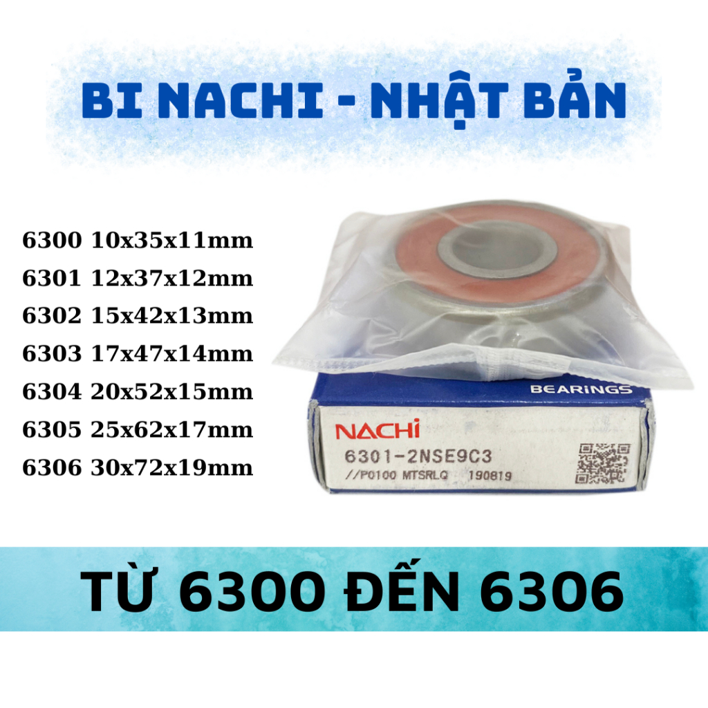 (Bạc đạn) Vòng bi NACHI 6300, 6301, 6302, 6303, 6304, 6305, 6306 | Shopee Việt Nam