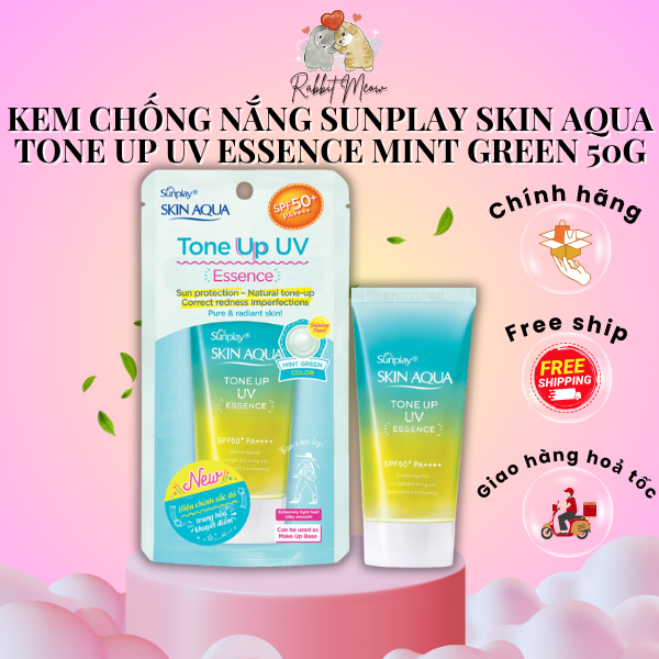 Kem Chống Nắng Nâng Tông Sunplay Skin Aqua Tone Up Uv Essence Mint Green Dạng Tinh Chất 50g ...
