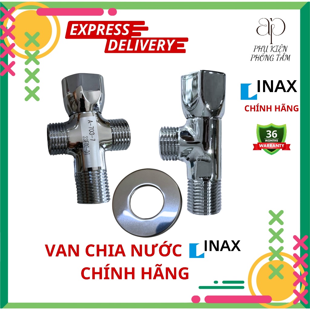 Van T Chia Nước Inax Chính hãng chất liệu Đồng thau mạ crome niken sáng ...