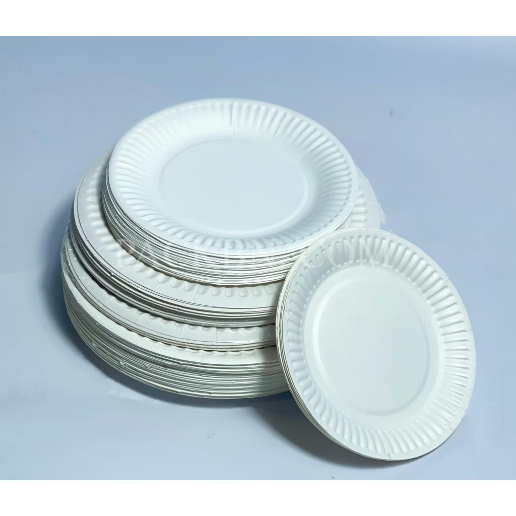 20 cái đĩa giấy trắng size 13cm, 15cm, 18cm hoặc 20cm | Shopee Việt Nam