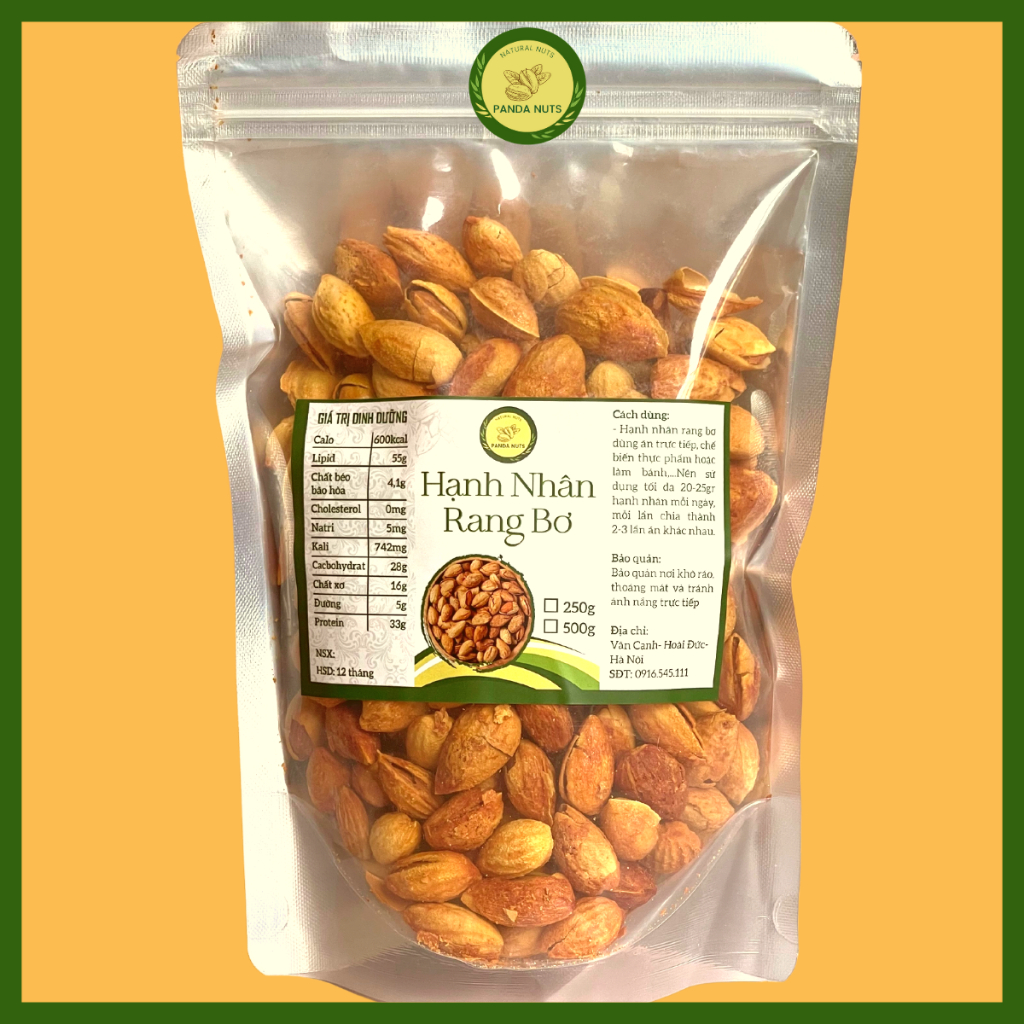 Hạnh nhân rang bơ vỏ mỏng [ TUYỂN CHỌN LOẠI 1] từ PANDA NUTS giàu dinh ...