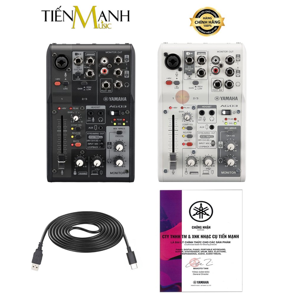 [Chính Hãng] Yamaha AG03 MKII Soundcard Kiêm Bàn Trộn Mixer Audio Interface Stereo Mixing AG3 ...