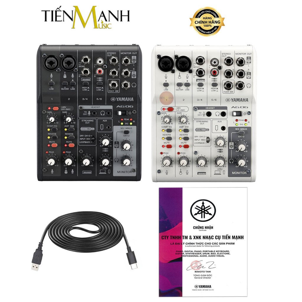 [Chính Hãng] Yamaha AG06 MKII Soundcard Kiêm Bàn Trộn Mixer Audio ...