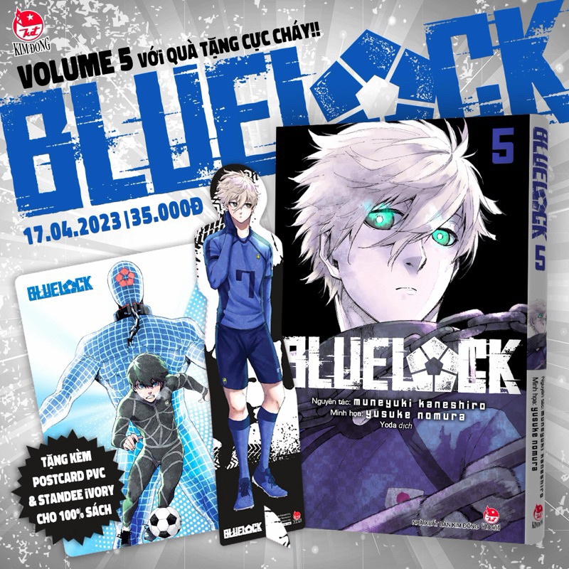 Blue Lock Vol 5 Nguyên Seal (Tặng Postcard PVC và Standee Ivory ...