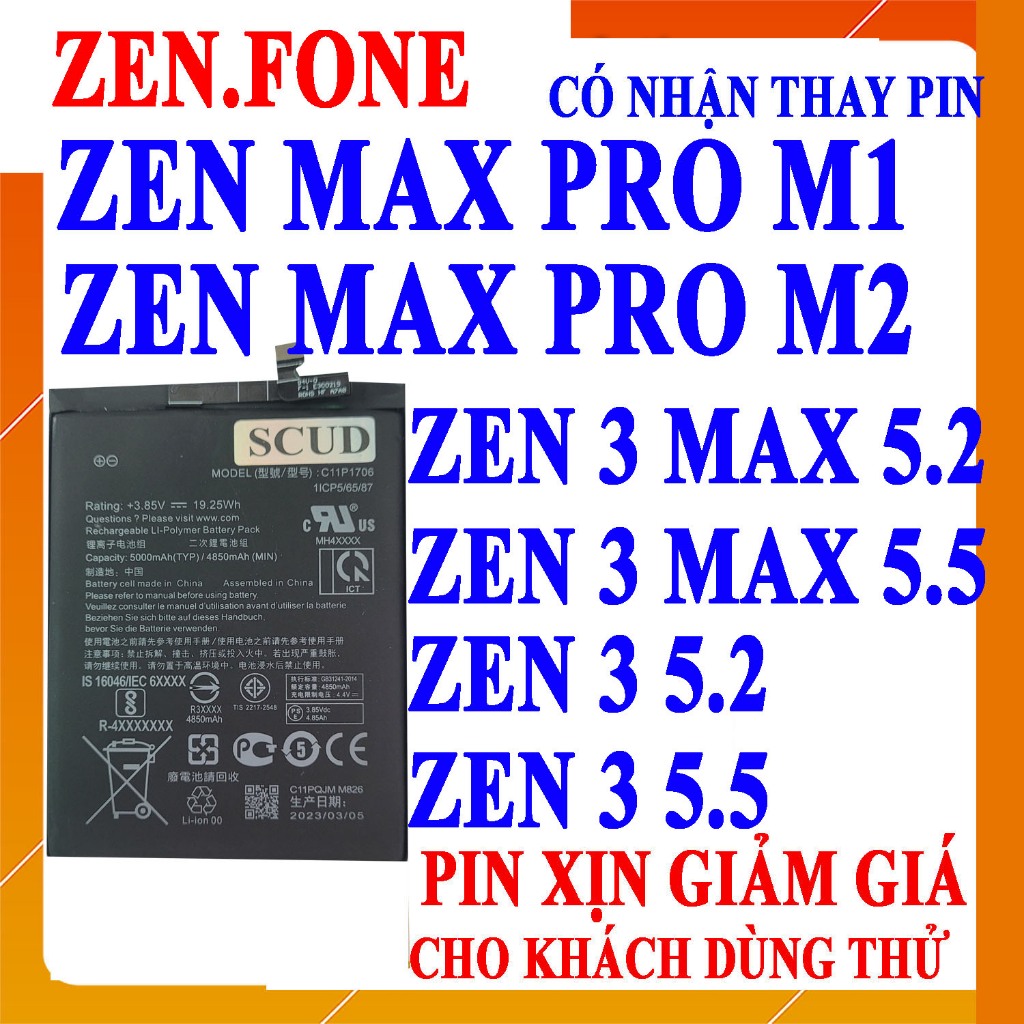 Pin thay thế cho Asus Zen Max Pro M1/Zen Max Pro M2/Zen 3 Max 5.5/Zen 3 ...