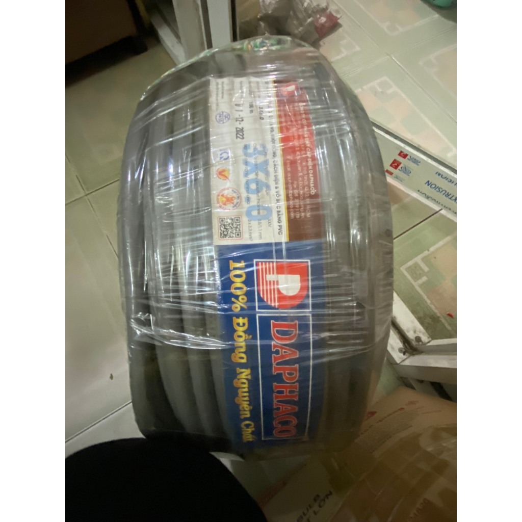 BÁN LẺ 1 MẾT - DÂY ĐIỆN 3 LÕI DAPHACO 3X6.0 - 2 VỎ BỌC, RUỘT ĐỒNG NGUYÊN CHẤT 100% | Shopee Việt Nam