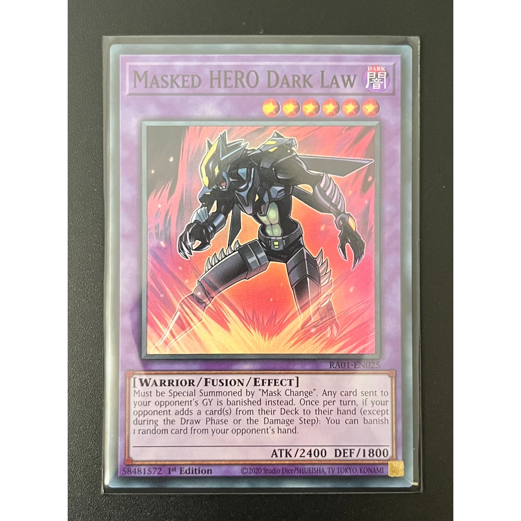[Thẻ bài Yugioh] - [TCG-UK] - RA01-EN025 - Masked HERO Dark Law | Shopee Việt Nam