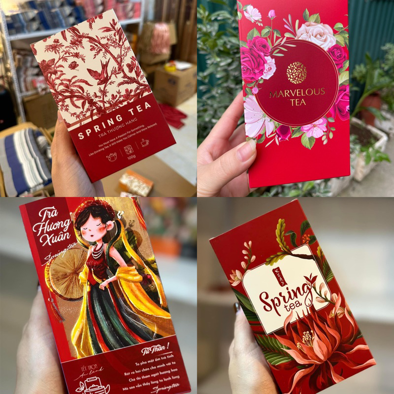 Vỏ hộp đựng chè Spring Tea đựng chè đóng giỏ quà | Shopee Việt Nam