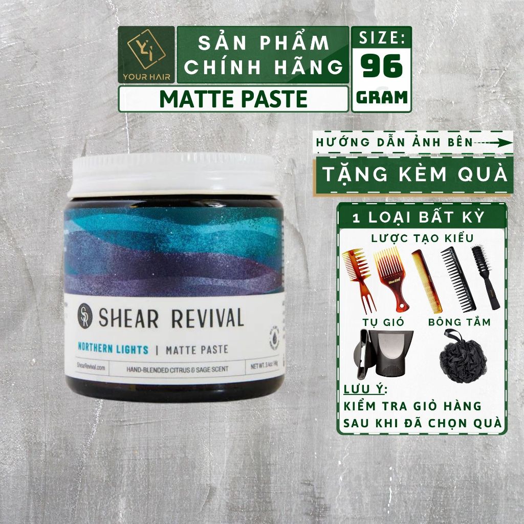 Sáp vuốt tóc Shear Revival NORTHERN LIGHTS MATTE PASTE - 96g | Shopee ...