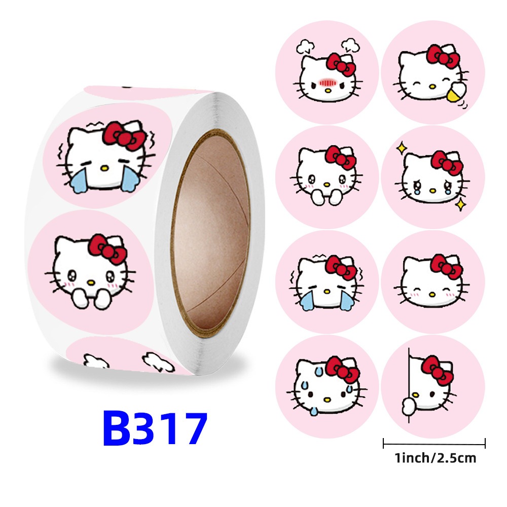 Cuộn Set 500 Sticker Nhãn Dán Doraemon, Sanrio, Hello Kitty, Gấu Dâu ...